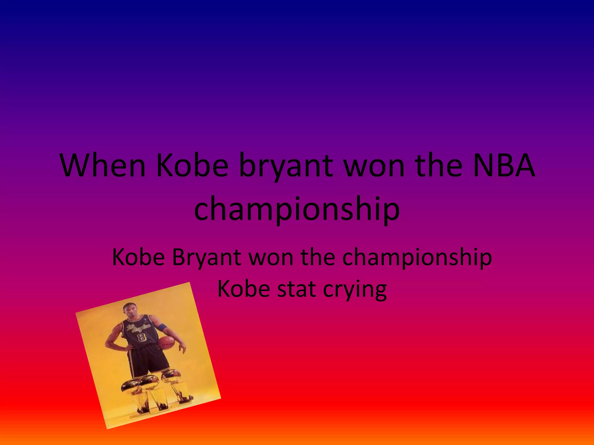 Kobe Bryant Slide Show | PPTX