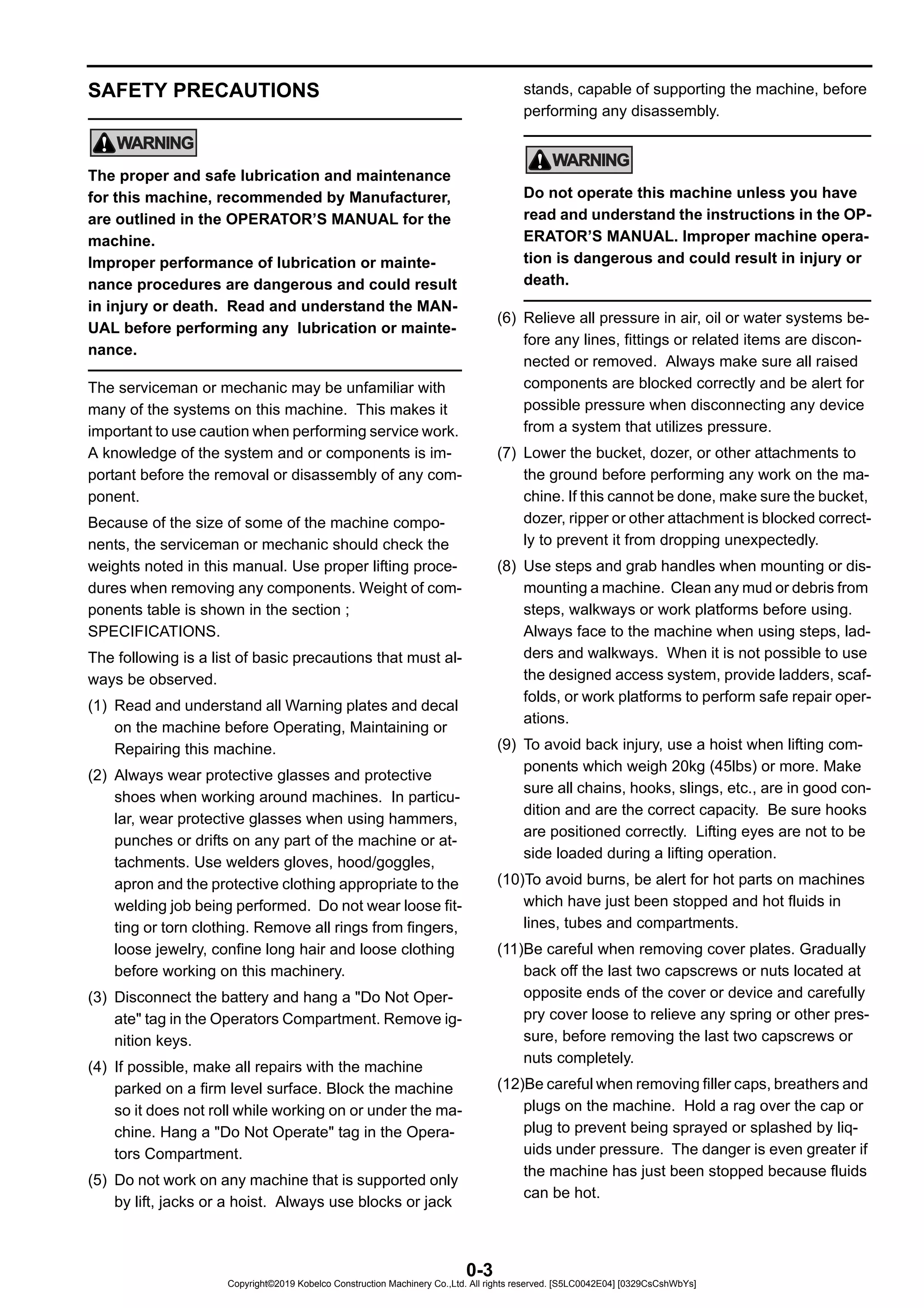 Kobelco sk380 xdlc 10 hydraulic excavator service repair manual | PDF