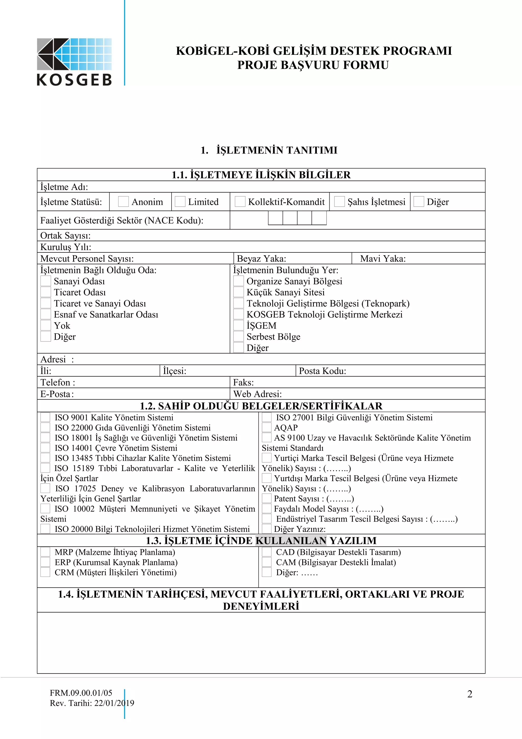 Kobigel kobi gelisim-destek_programi_proje_basvuru_formu | DOC