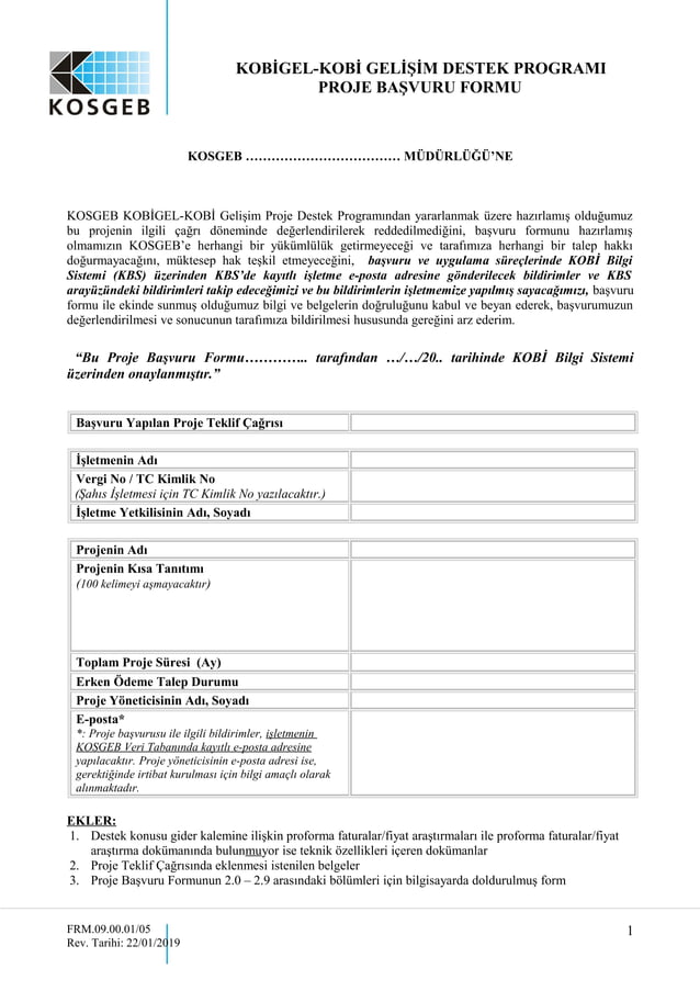 Kobigel kobi gelisim-destek_programi_proje_basvuru_formu | DOC