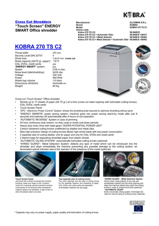 KOBRA 270 TS C2 | PDF