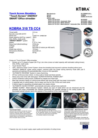 KOBRA 310 TS CC4 | PDF | Home Appliances | Home & Garden