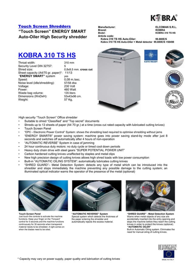 KOBRA 310 TS HS | PDF | Home Appliances | Home & Garden