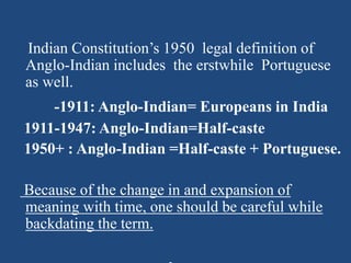 Charity Schools for the Half-Castes: Race, education and the British ...
