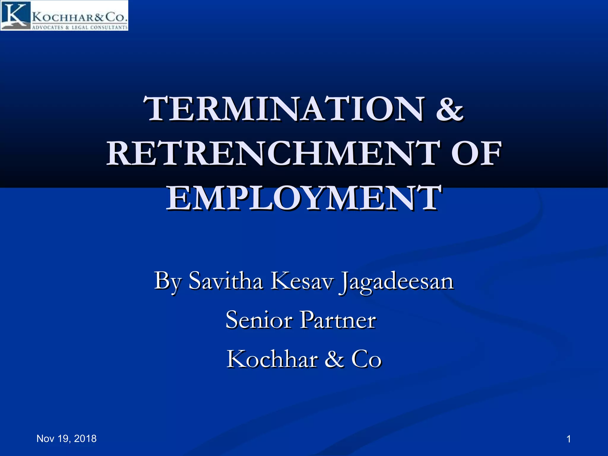 Retrenchment and termination | PPT