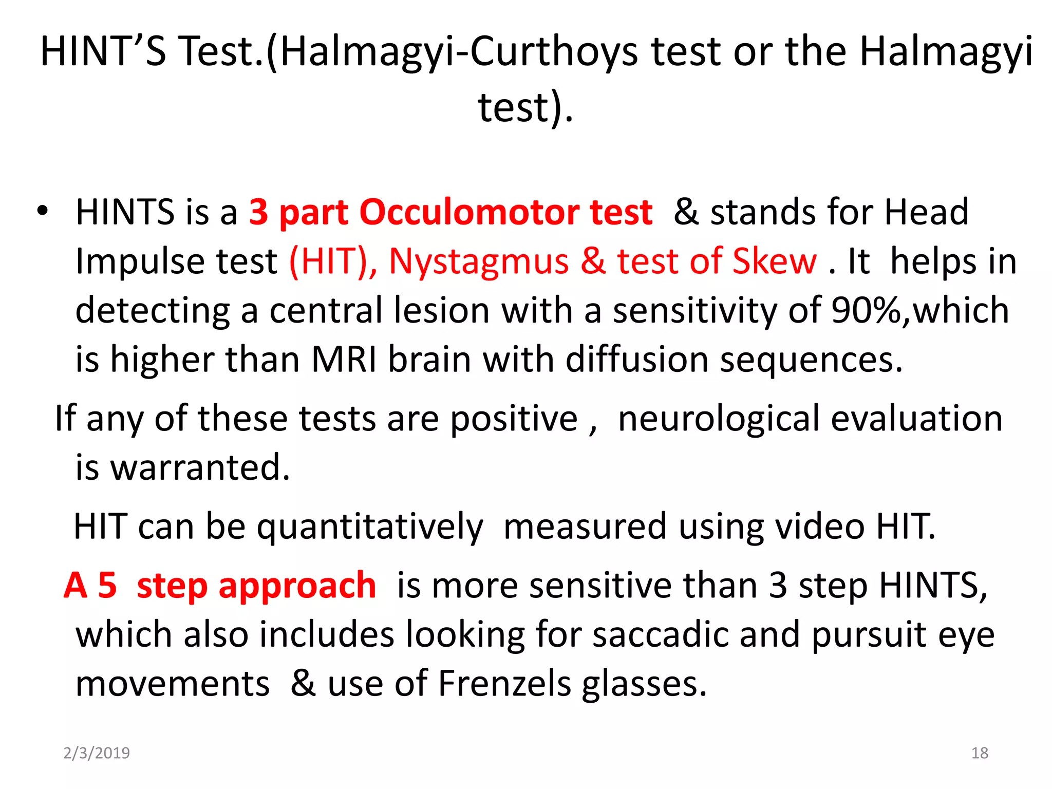 APPROACH TO VERTIGO | PPTX