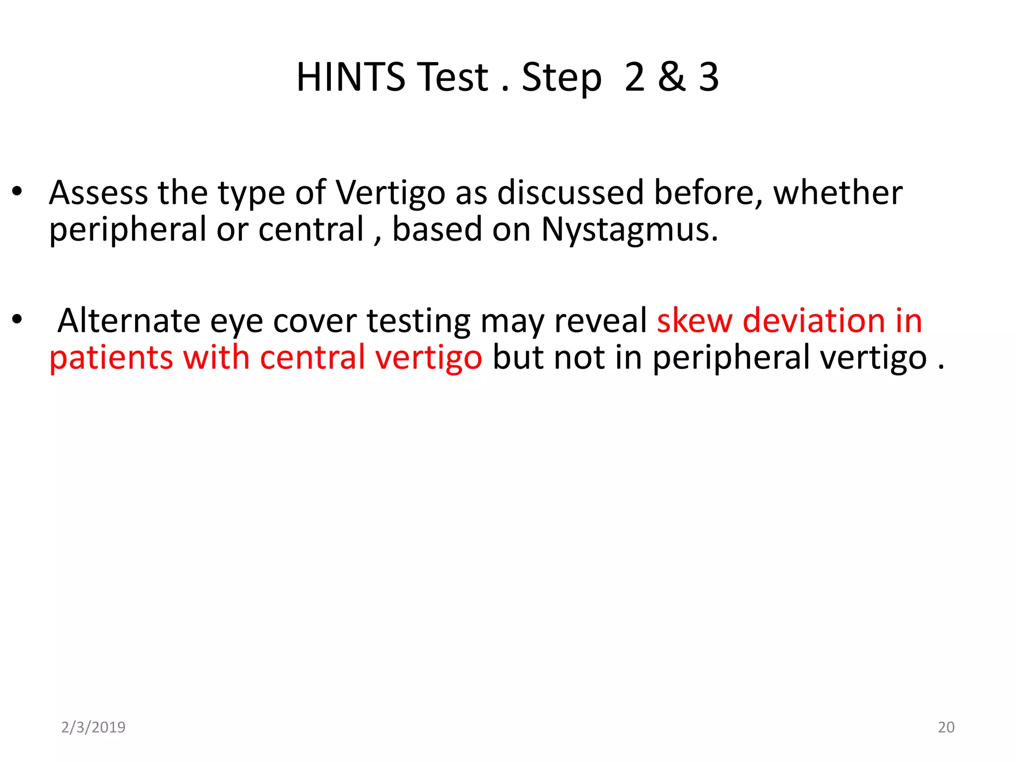 APPROACH TO VERTIGO | PPTX