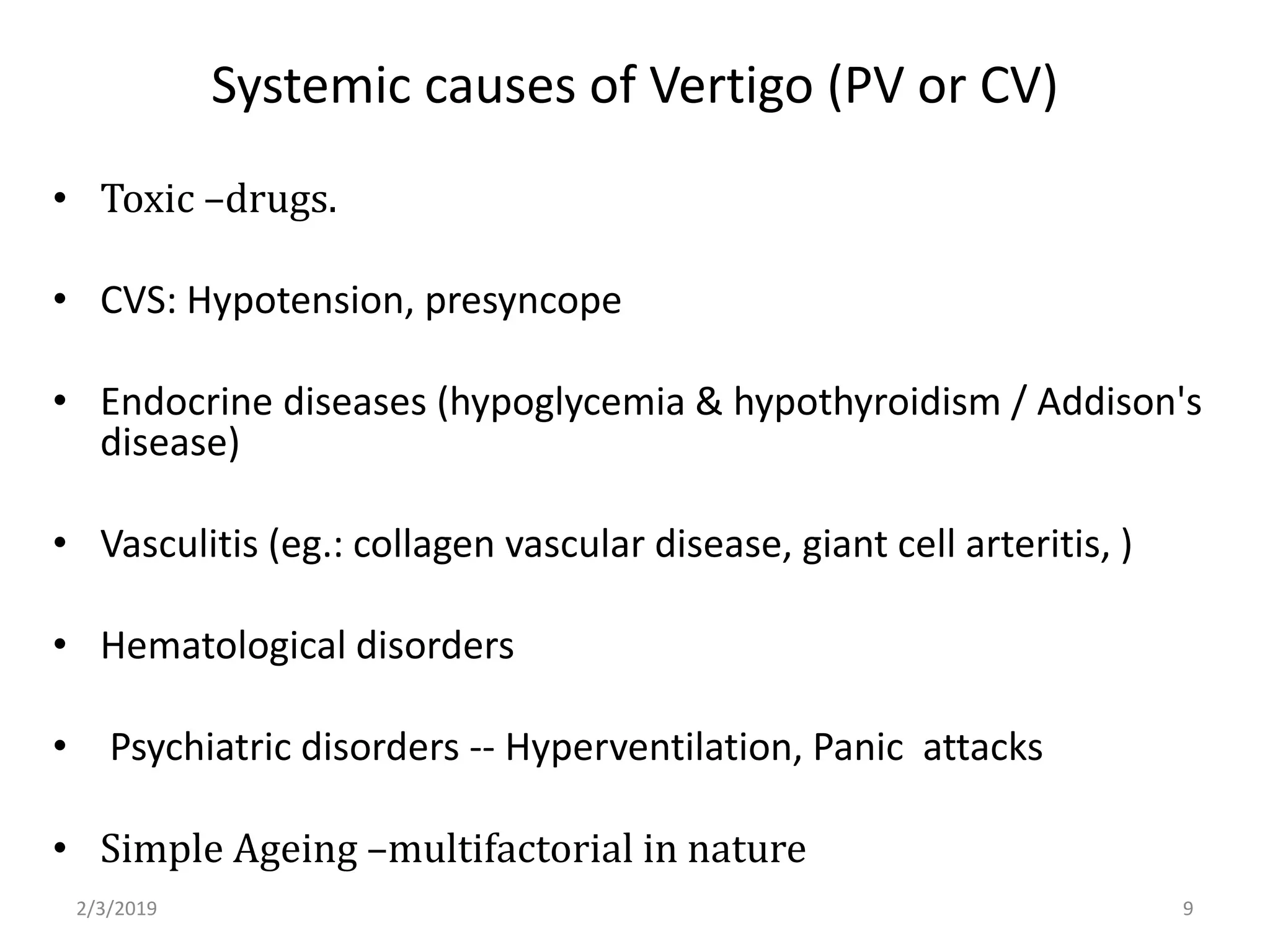 APPROACH TO VERTIGO | PPTX