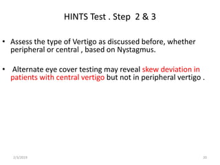 APPROACH TO VERTIGO | PPT