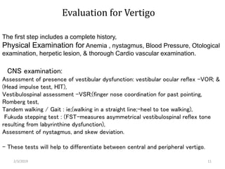 APPROACH TO VERTIGO | PPTX