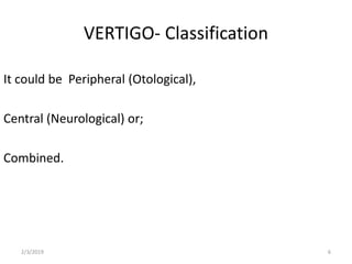 APPROACH TO VERTIGO | PPTX