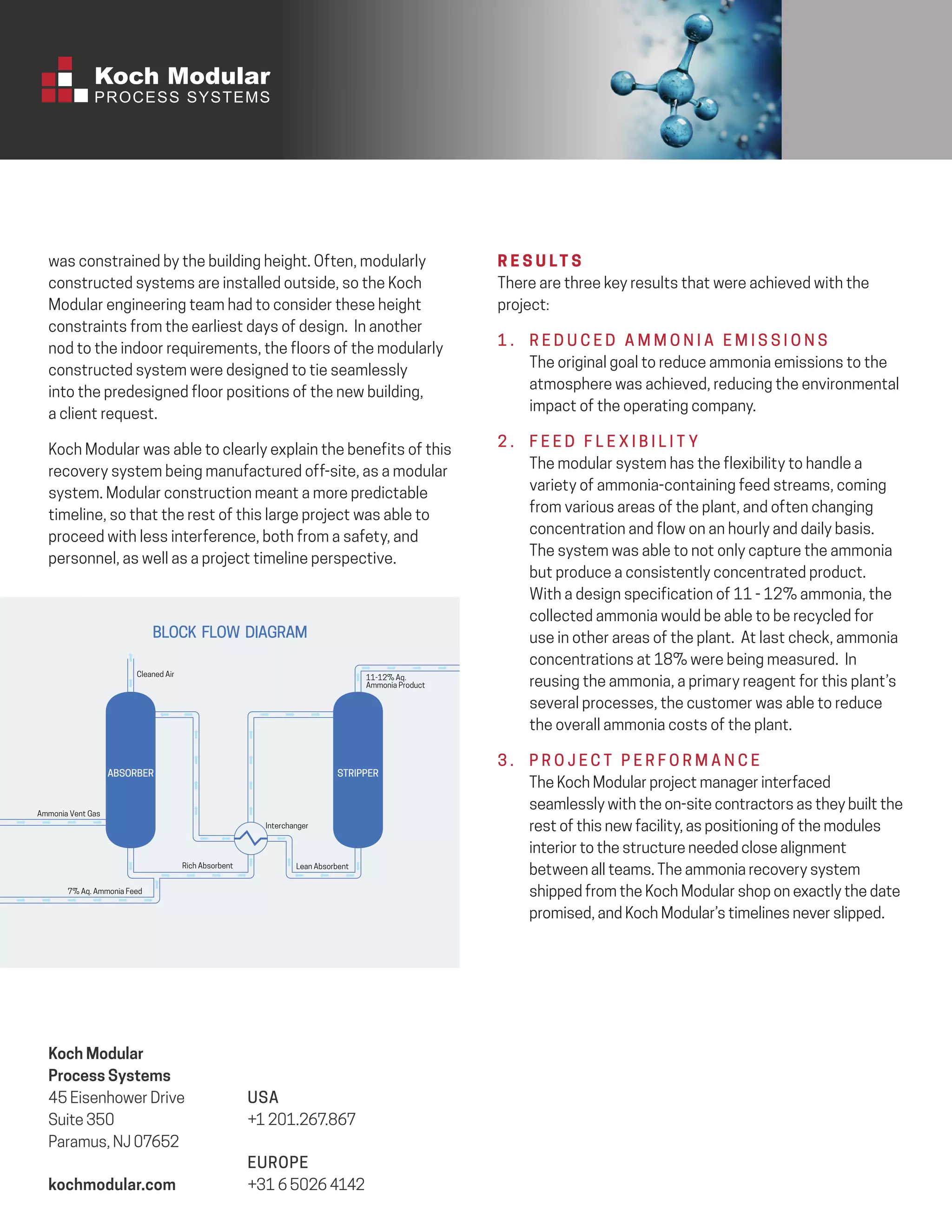 Case Study - Ammonia Recovery | PDF | Chemistry | Science