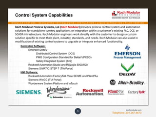 Koch Modular - Automation and Control System Capabilities | PPT