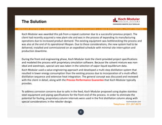 Case Study: Modular Distillation System to Recover Spent Solvents | PDF ...