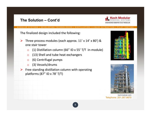Case Study: Modular Distillation System to Recover Spent Solvents | PDF | Manufacturing Industry ...