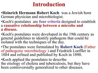 Koch's postulate –principals & method | PPTX