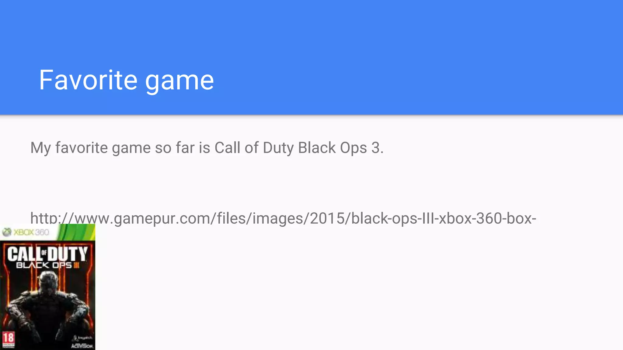 My top favorite games | PPTX
