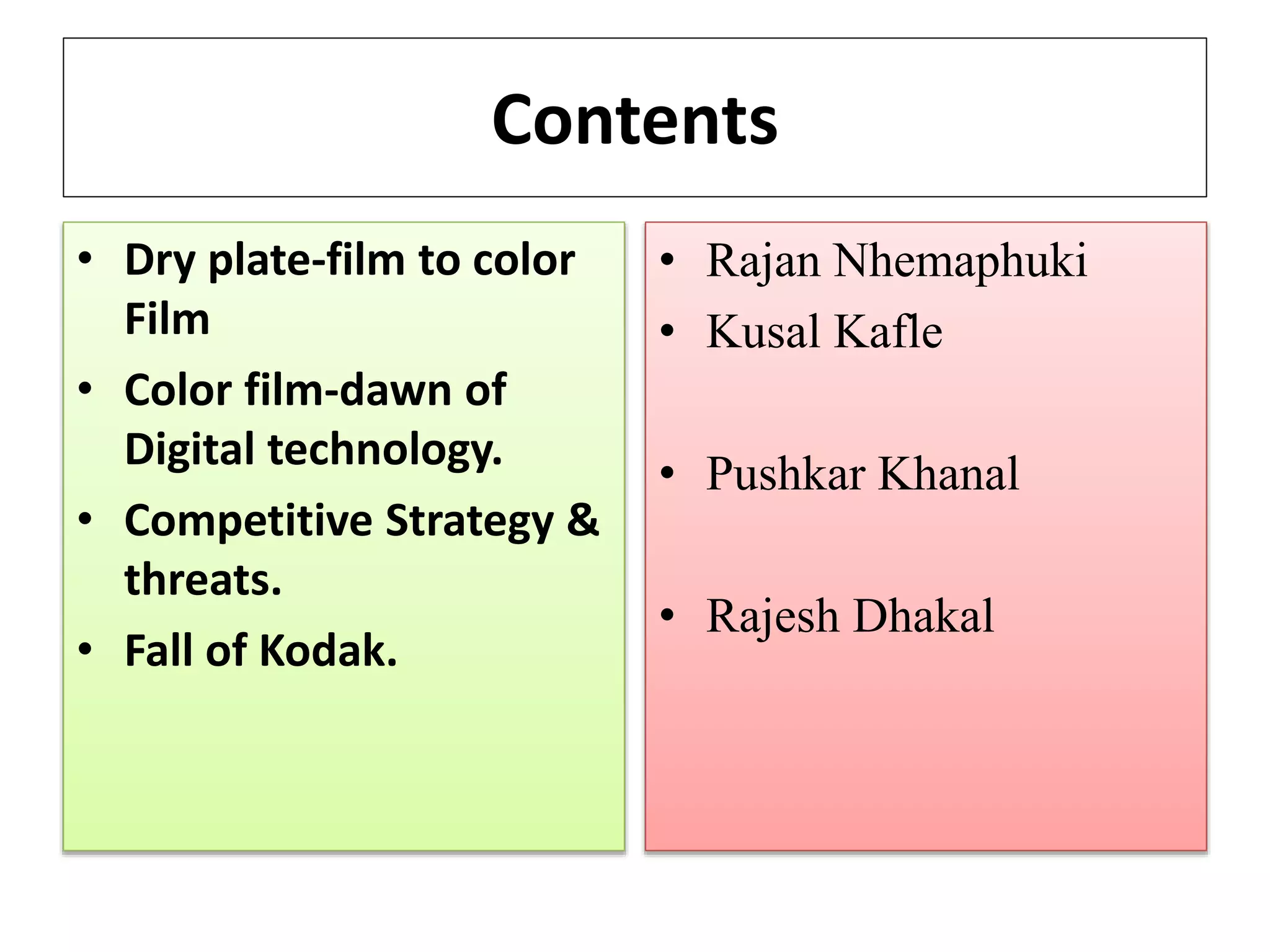 Rise and fall of Kodak | PPTX