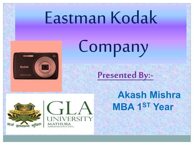 Kodak | PPTX | Cameras and Camcorders | Consumer Electronics