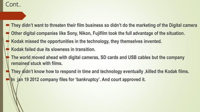 Kodak | PPTX | Cameras and Camcorders | Consumer Electronics