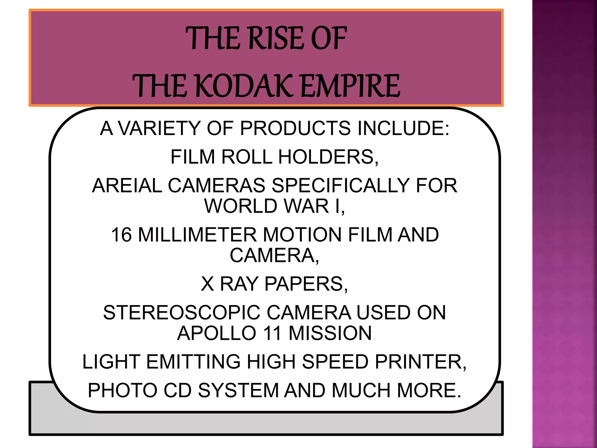 The Rise and Fall of Kodak Empire | PPTX