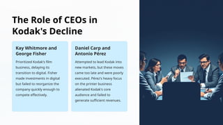 kodak 2 the rise and fall of kodak that make ut an example of wrong strategy | PPTX