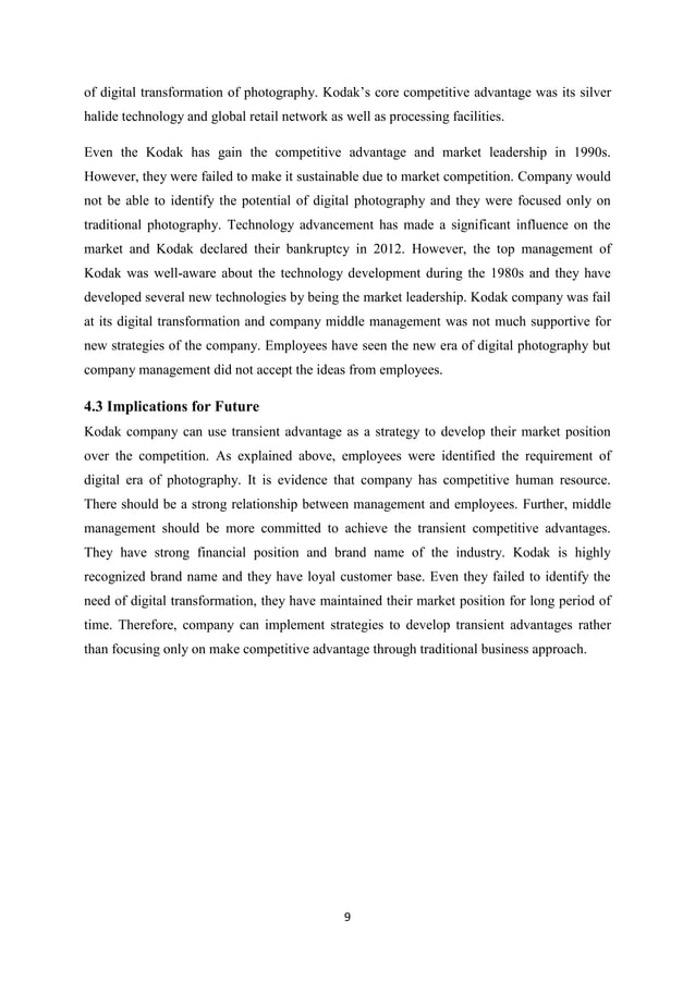 Kodak case analysis | PDF | Business Administration | Business