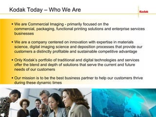 4A's Transformation 2013 - March 11 - Chris Lyons of Kodak | PPTX | Business | Business and Finance