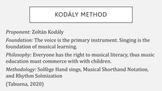 KODALY-2 method of TEACHING MUSUC AND ARTS | PPT