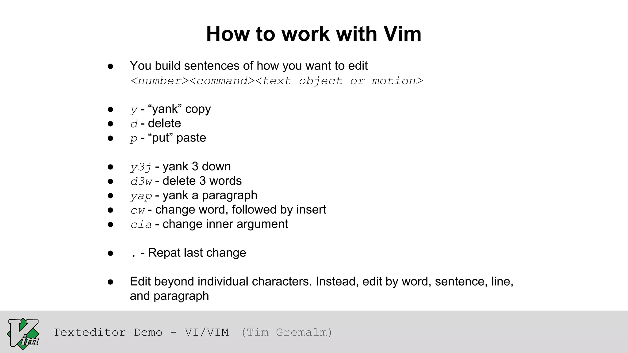 Kodar-lan - Text and editors Vi/Vim (2013-06-15) | PDF