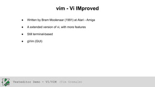 Kodar-lan - Text and editors Vi/Vim | PPT