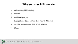 Kodar-lan - Text and editors Vi/Vim | PPT