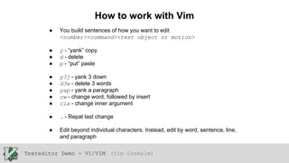 Kodar-lan - Text and editors Vi/Vim | PPT
