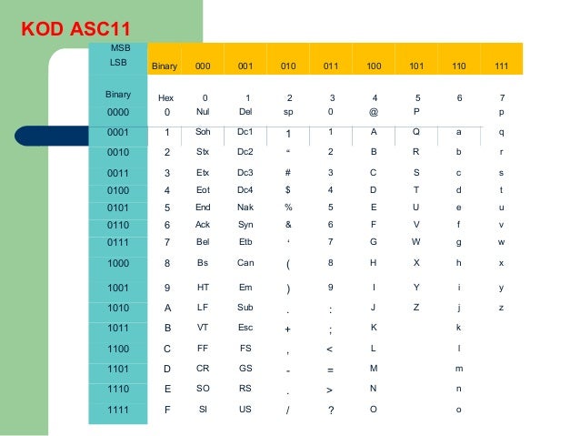 Kod binary amp_ascii