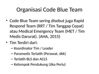 CODE BLUE RUMAH SAKIT AKREDITASI PAP LARS | PPT