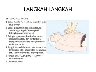 CODE BLUE RUMAH SAKIT AKREDITASI PAP LARS | PPT