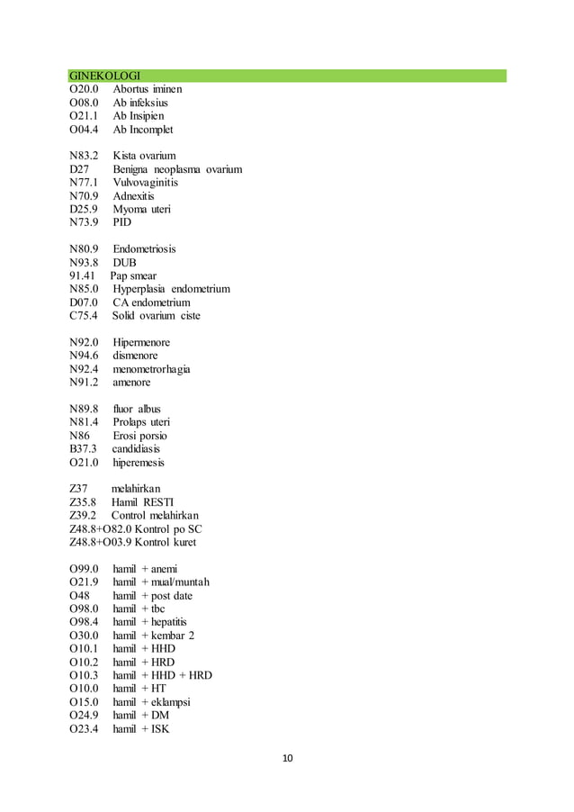 Kode diagnosa bpjs | DOCX