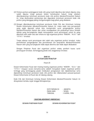 Kode etik advokat_indonesia | PDF