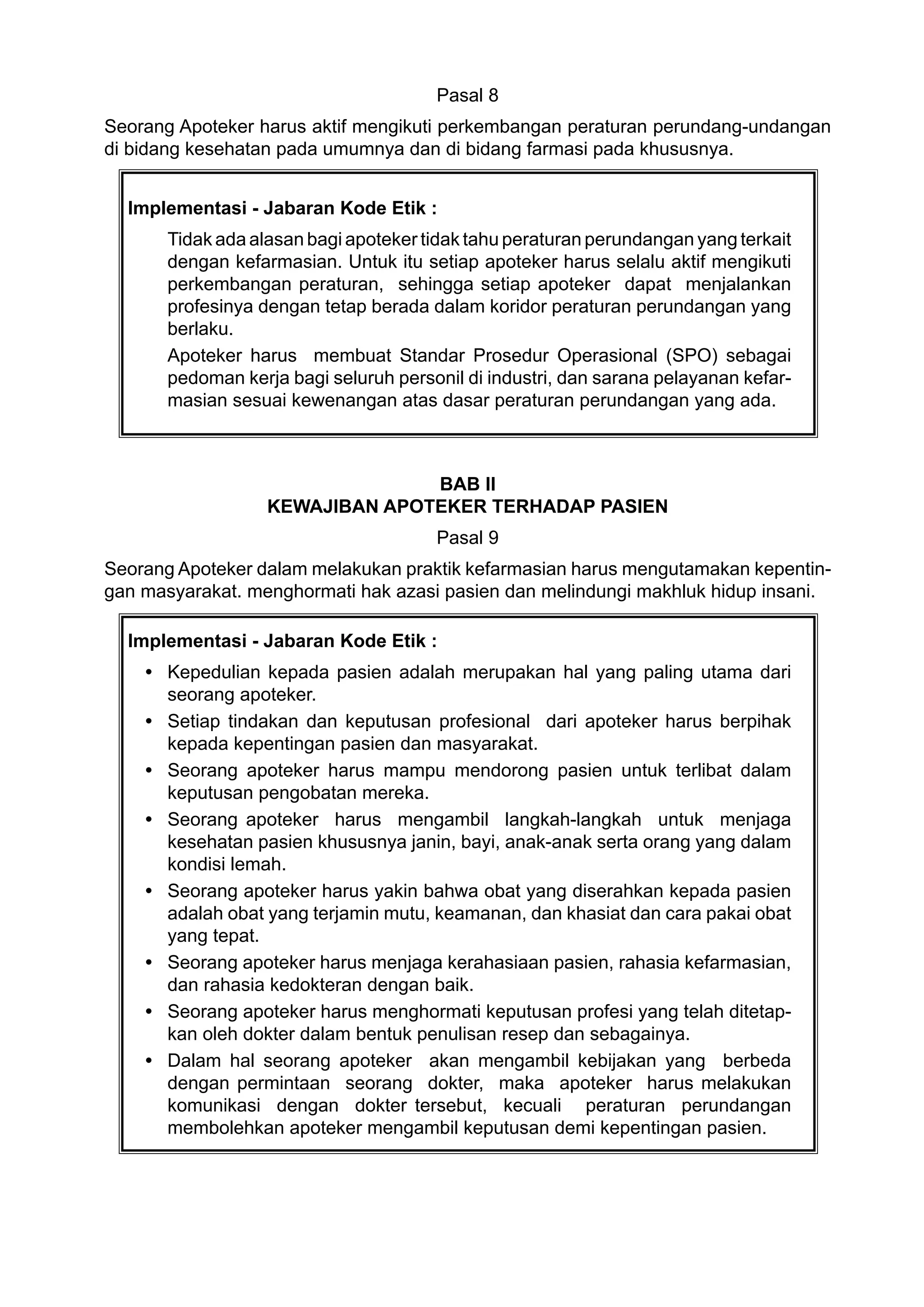 Kode etik apoteker indonesia | PDF