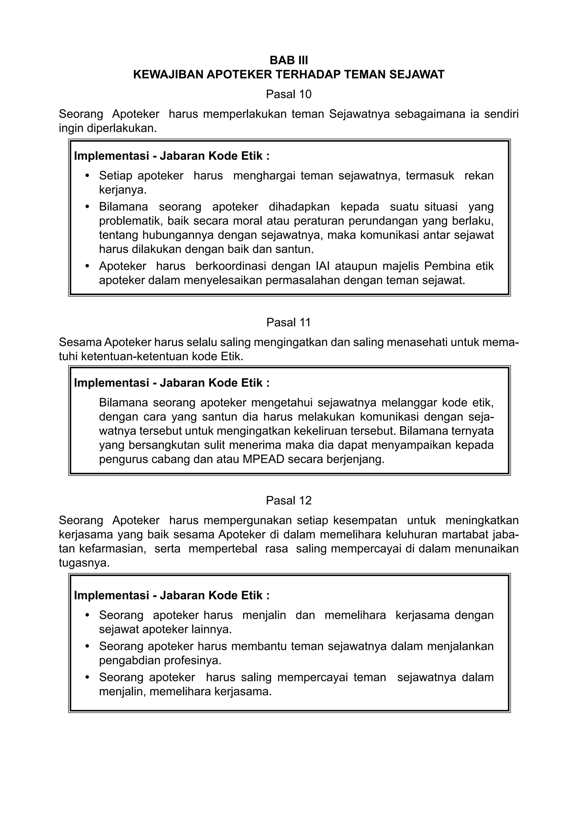Kode etik apoteker indonesia | PDF