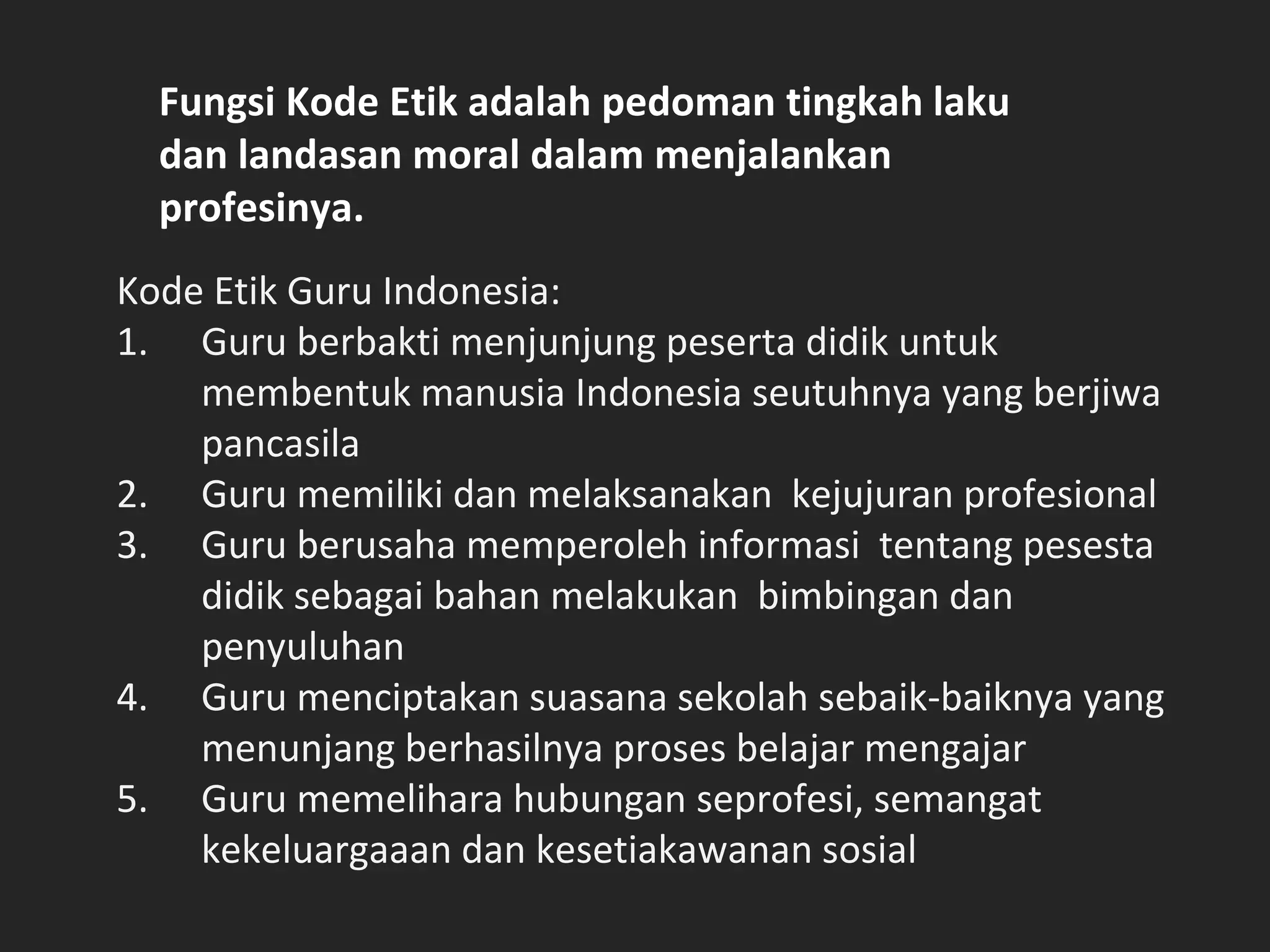 Kode Etik Guru Indonesia Final V.02.pptx dok | PPTX