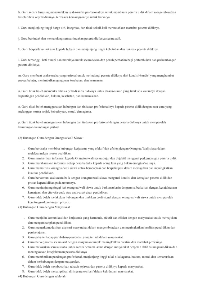 Kode etik guru | DOCX