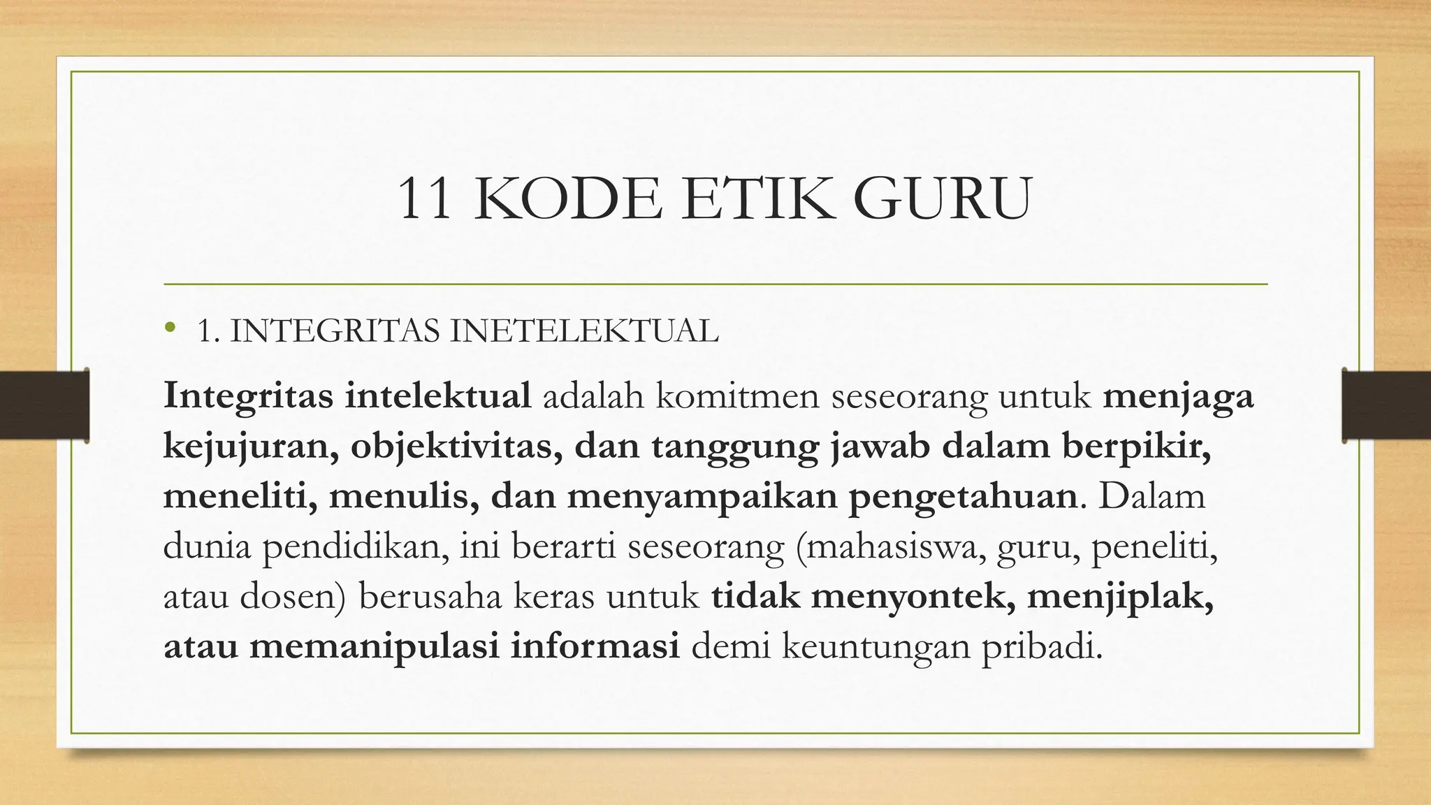 Kode etik guru, macam-macam kode etik guru | PPTX