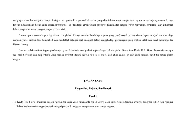 Kode etik guru indonesia | DOCX