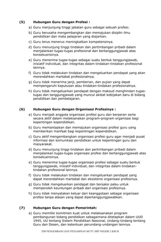 Kode etik guru indonesia | PDF