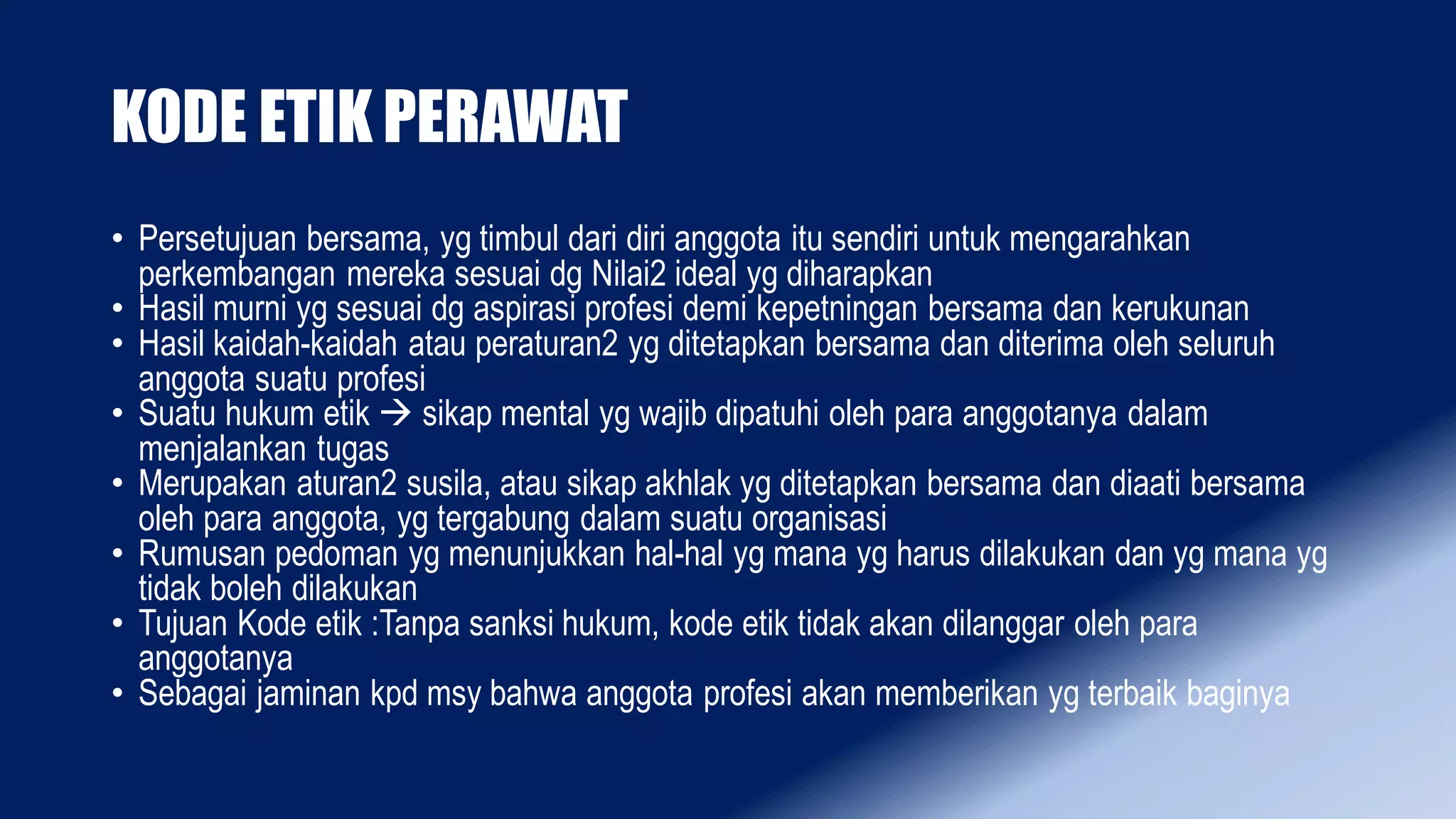 KODE ETIK KEPERAWATAN INDONESIA | PDF