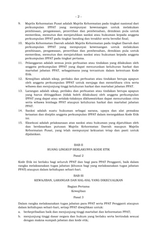 Kode etik ppat | PDF