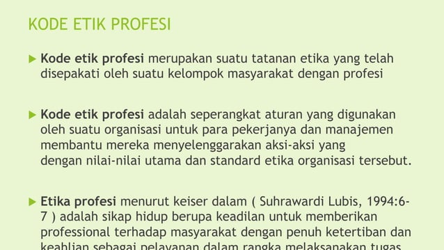 Kode Etik Profesi | PPTX
