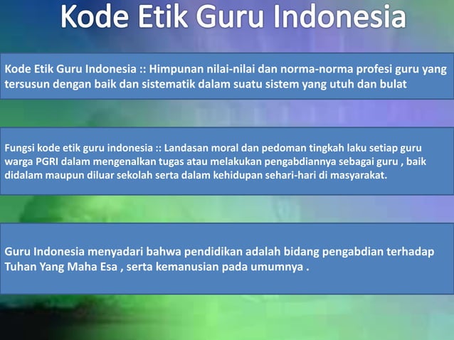 Kode etik profesi guru | PPTX