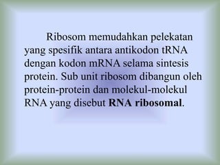 Kode genetik dan sintesis protein | PPTX